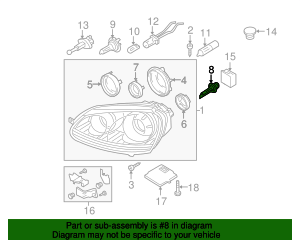 N-104-457-01 - VW Volkswagen SINGLE XENON Headlight Bulb GENUINE OEM ...