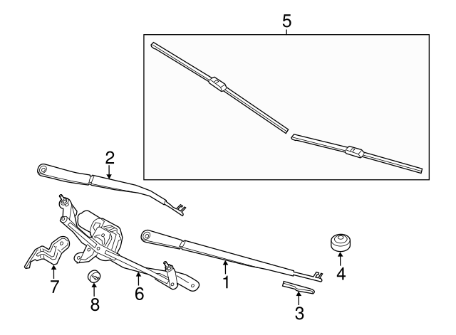 61-61-2-458-020 - Set of wiper blades 2012-2019 BMW | AutoNation Parts