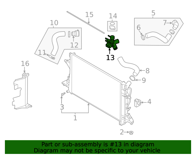 2021-2023 Hyundai Elantra Engine Coolant Filler Neck 25329-AA000 ...