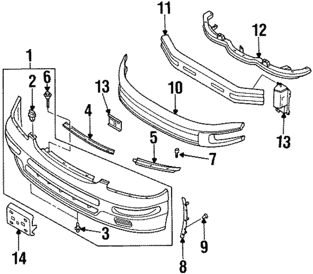 1987-1999 Nissan Bumper Cover Clip 66824-01G00 | Nissan Parts Plus