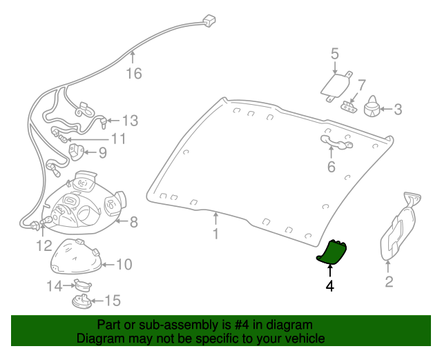 Compartment Assembly-Roof Front *Shale 22724729 | GMPartsDirect.com