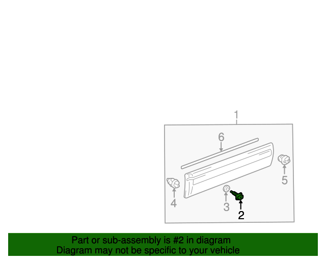 1996-2002 Toyota 4Runner Lower Cladding Bolt 52491-35010 | Toyota Parts