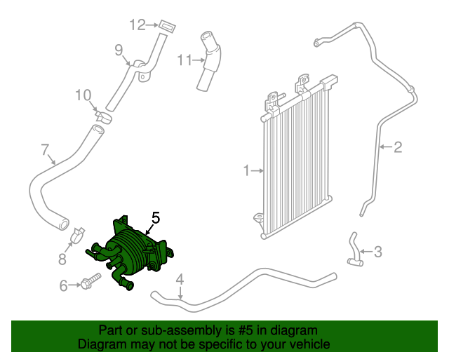 21606-1LA1B - Automatic Transmission Oil Cooler 2016-2024 Nissan ...