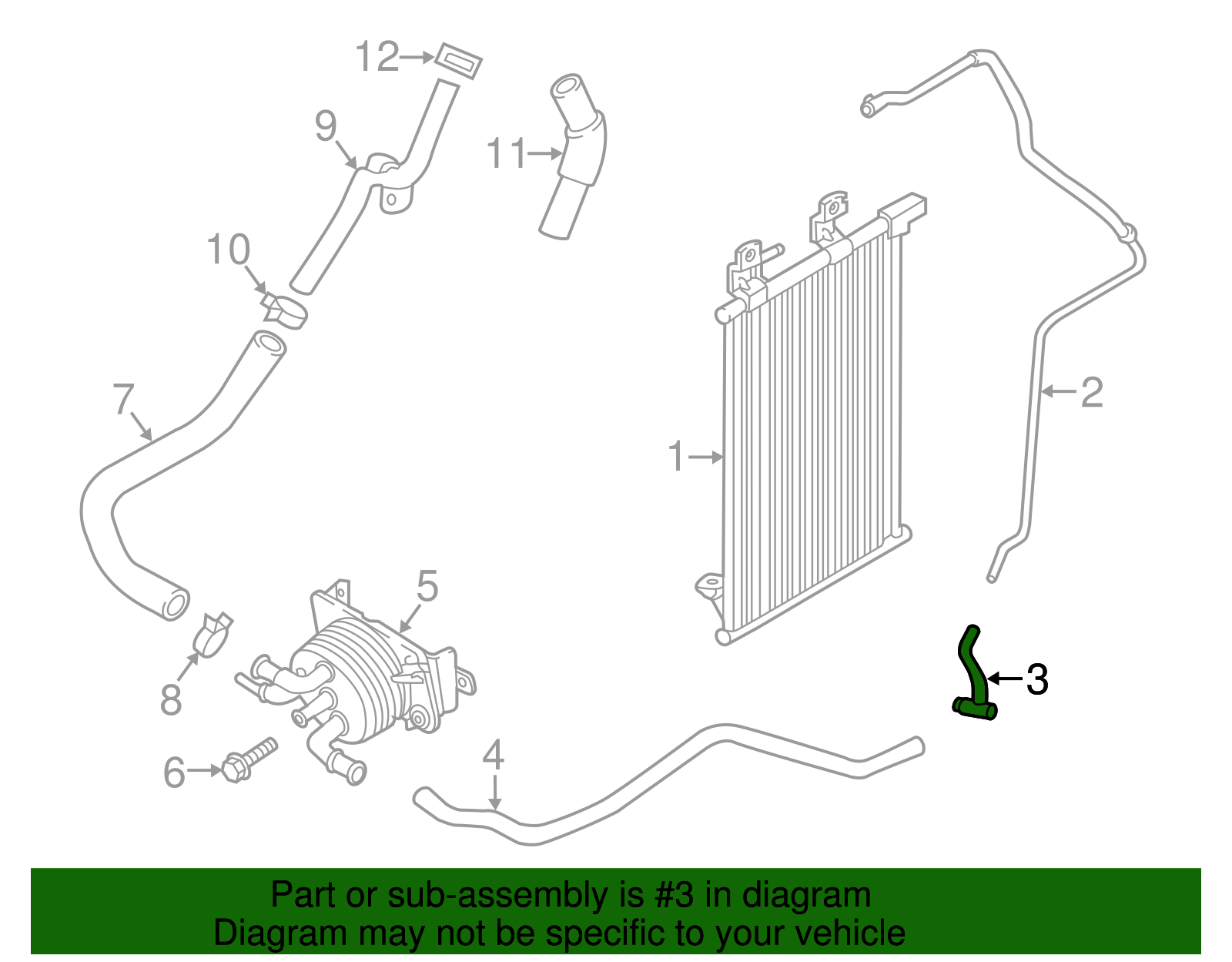 21633-EZ20A - 2017-2019 Nissan TITAN - Water Hose | Anicra Nissan Parts