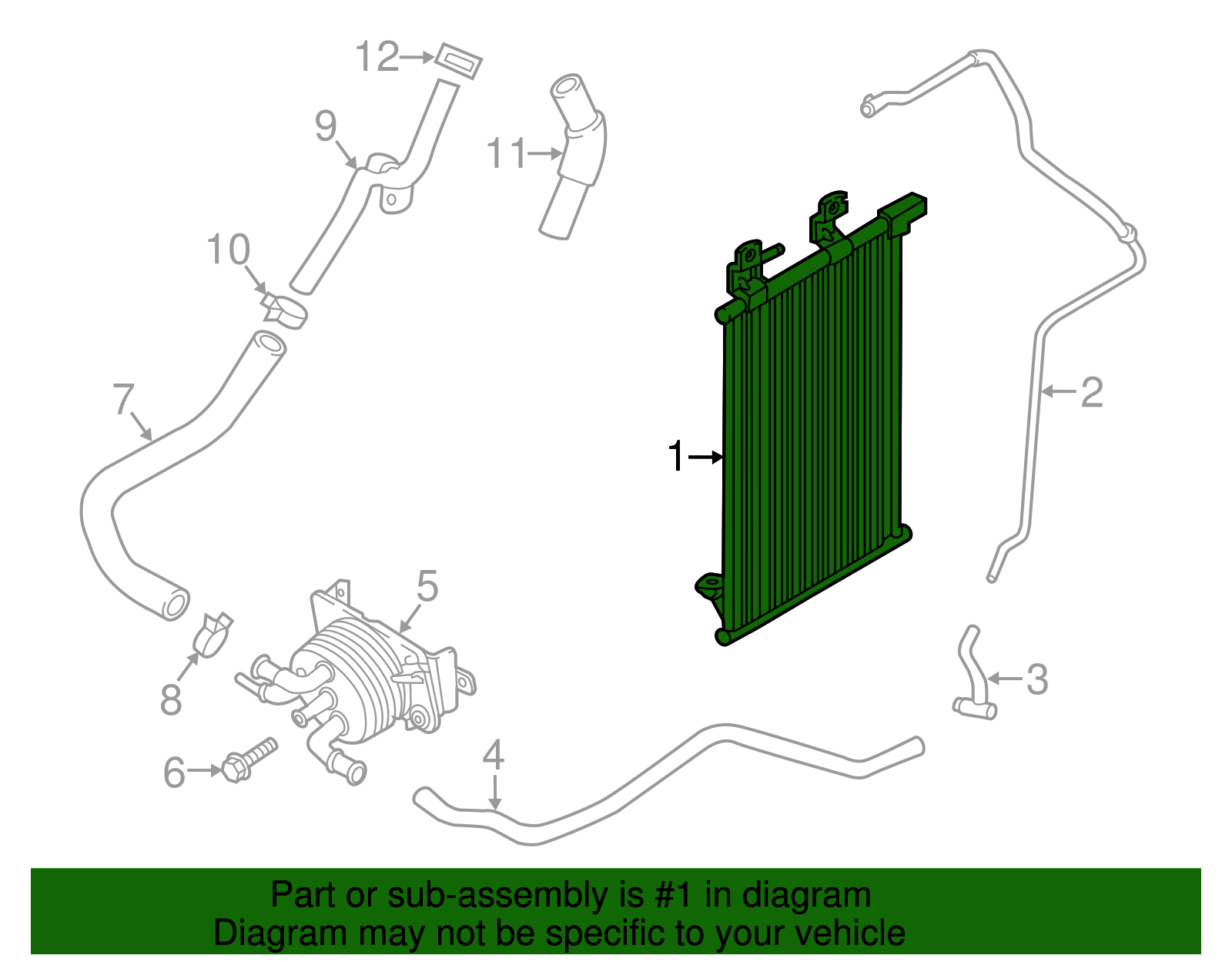 21606-EZ21A - 2017-2019 Nissan TITAN - Trans Cooler | Anicra Nissan Parts