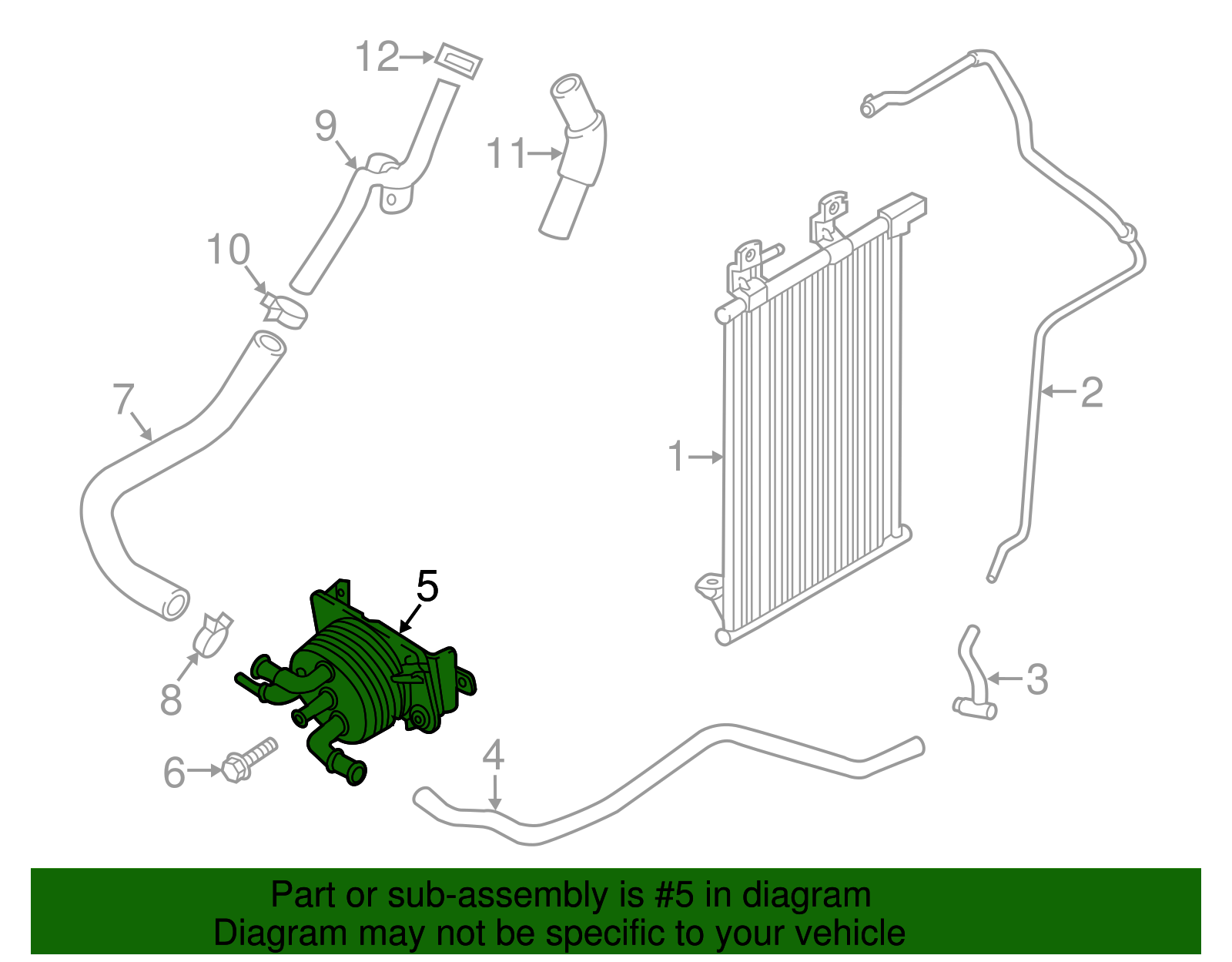 2020-2023 Nissan Automatic Transmission Oil Cooler 21606-X280A ...