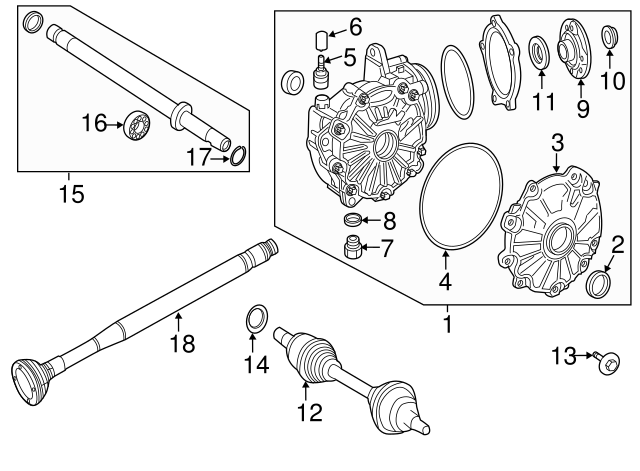 2019-2023 Mercedes-Benz Axle Assembly 213-330-85-05 | MB OEM Parts