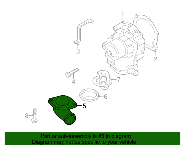 11060AA071 - Thermostat Housing - 1990-2006 Subaru | Subaru Parts Exchange