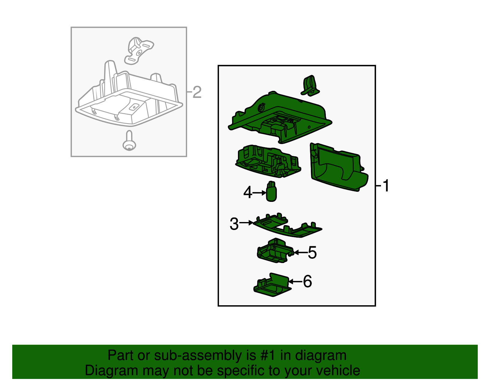 OEM Ford Overhead Console For 2011-2016 Ford - Part No. BC3Z-26519A70 ...