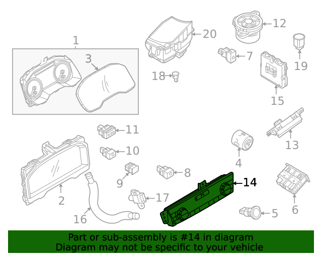 27500-6RL3A - Temp Control 2023-2024 Nissan Rogue | Nissan Parts ...
