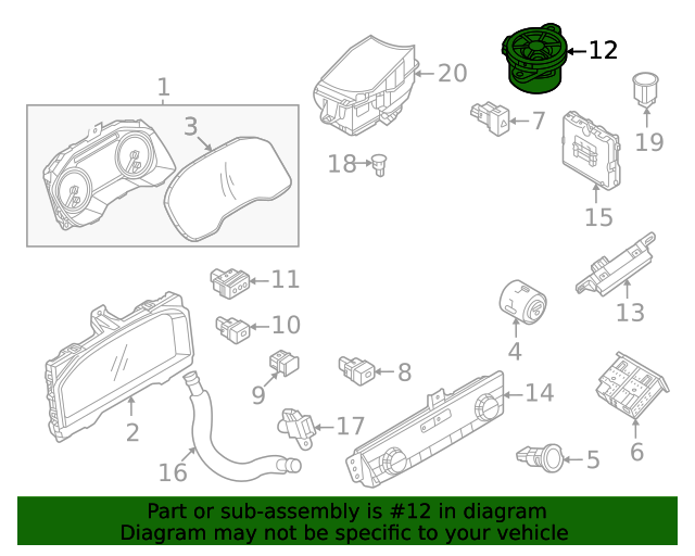 2021-2023 Nissan Inst Panel Speaker 24832-6RA0A | Nissan Parts Plus