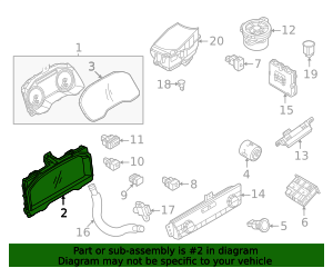2022 Nissan Rogue Cluster Assembly 24809-6RR1B | Nissan Parts Plus