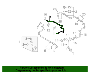 2009-2010 Volkswagen Touareg Overflow Hose 7L6-122-447-BM | OEM Parts ...