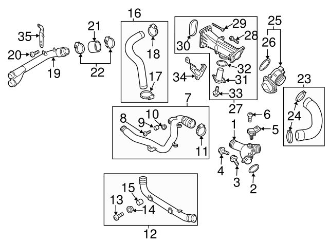 2013-2016 Audi Fuel Injection Throttle Body 059-145-950-AF ...