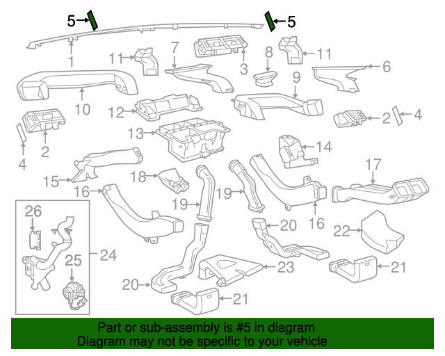 Genuine OEM Air Vent Grille Bezel Part# LR093923 Fits 2017-2019 Land ...