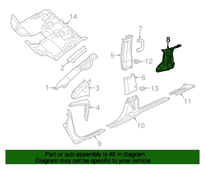 2017-2024 Chrysler Rear Pillar Trim 5RH65DX9AH | Mopar Parts Canada