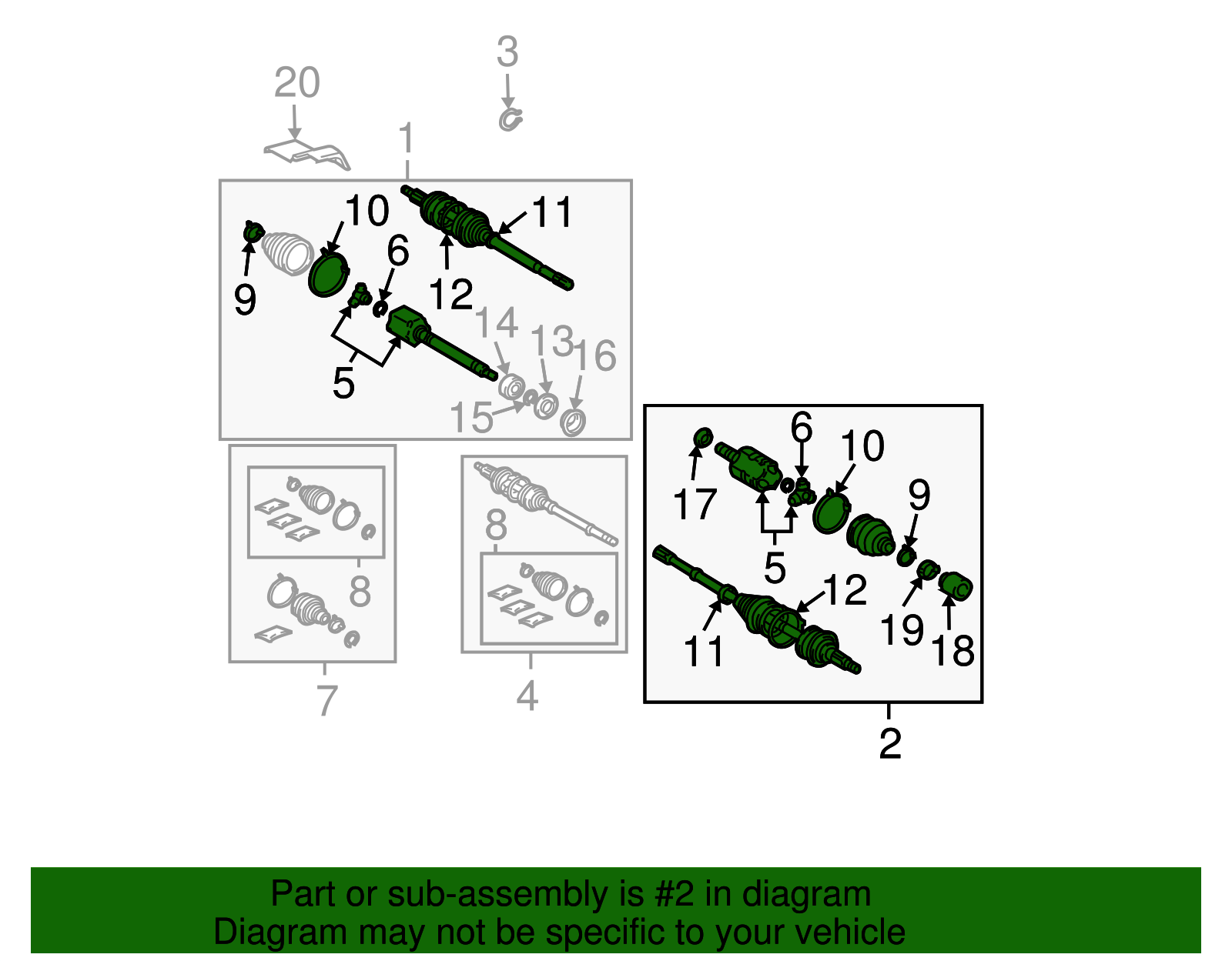 2004-2009 Lexus Axle Assembly 43420-0E021 | OEM Parts Online