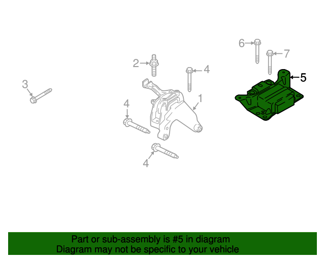 8V0-199-555-A - Trans Mount 2017-2023 Audi | Audi OEM Parts