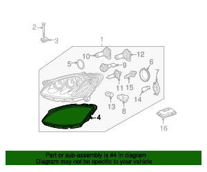 2010-2013 Mercedes-Benz Headlight Seal 221-826-03-58 | AutoNationParts.com