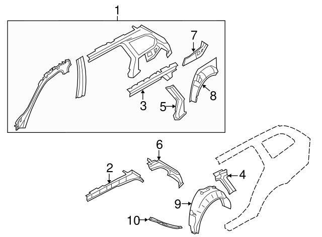 51717143851 - 2006-2008 BMW Splash Shield (51-71-7-143-851) | BMW of ...