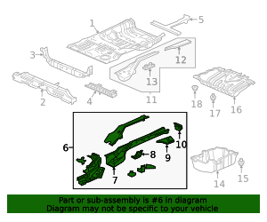 OEM 2017-2019 Honda CR-V Rear Rail Assembly 65610-TLA-325ZZ | Honda ...
