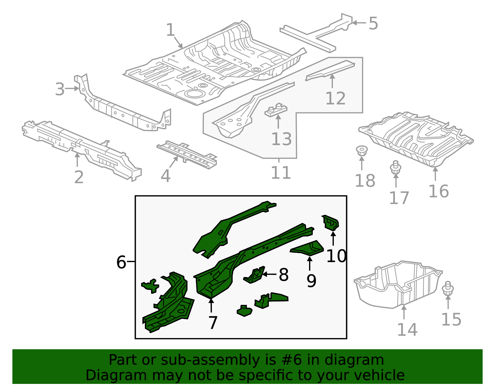 65610-TLA-306ZZ - Rear Rail Assembly 2020-2022 Honda CR-V | Honda Parts ...