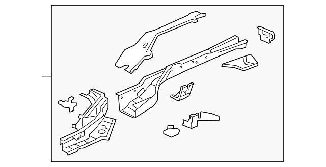 OEM 2017-2019 Honda CR-V Rear Rail Assembly 65610-TLA-325ZZ | Honda ...