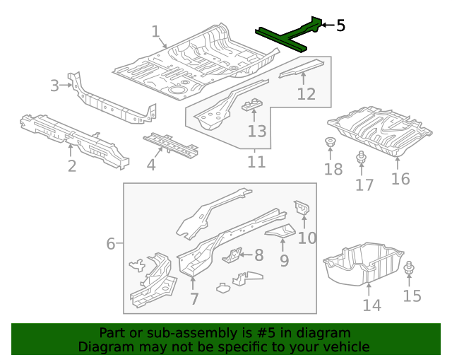 2017-2022 Honda CR-V Rear Cross-Member 65550-TLA-A00ZZ | Honda Factory ...