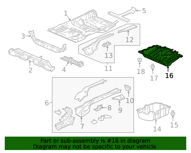 74641-TLA-A00 - Splash Shield 2017-2022 Honda CR-V | Honda Parts Online