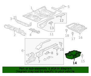 74627-TLB-A00 - Under Cover 2017-2022 Honda CR-V | Honda Parts Online