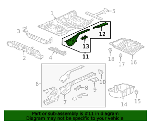 65540-TLA-305ZZ - Stiffener R Rear Frame (Upper) - 2017-2020 Honda CR-V ...