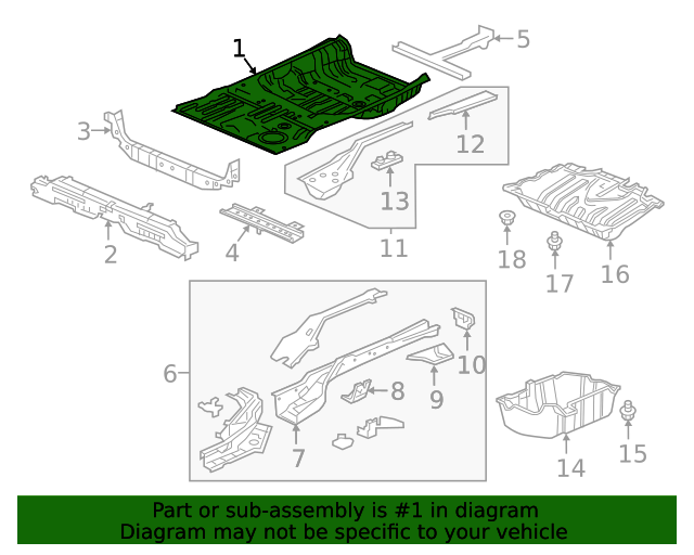 04655-TLB-A00ZZ - Panel Set, Rear Floor - 2017-2020 Honda CR-V | Honda ...
