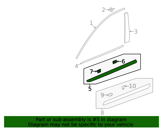 72352-TJB-A01 - Center Molding 2019-2024 Acura RDX | My Acura Parts
