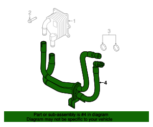 Ford DG1Z-6A715-A - Engine Oil Cooler Hose Assembly - 2013-2019 Ford ...