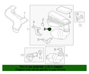 Genuine BMW 13-71-8-626-742 | Air Cleaner Assembly Grommet | FREE ...