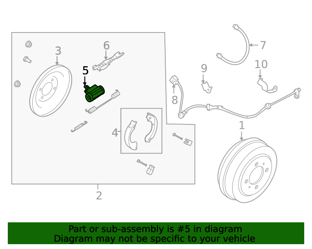 2013-2022 Nissan Sentra Wheel Cylinder 44100-3SG0A | OEM Parts Online