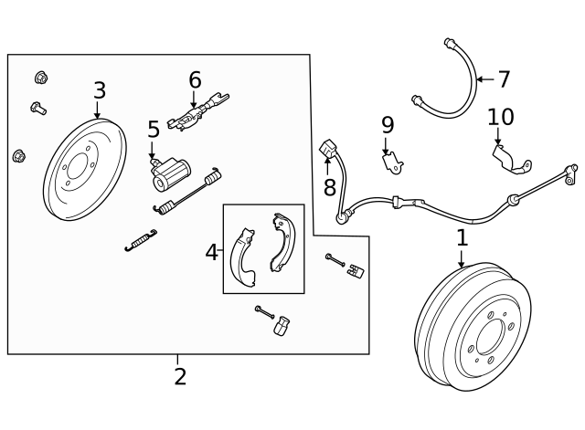 2013-2022 Nissan Sentra Wheel Cylinder 44100-3SG0A | OEM Parts Online