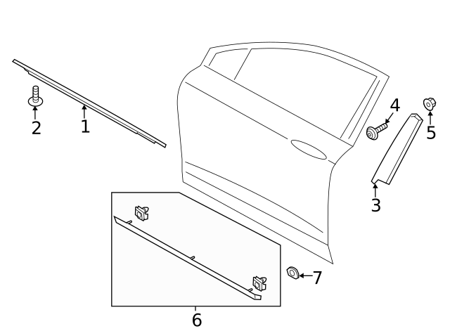 2013-2020 Ford Rocker Molding Retainer -W716503-S300 | TascaParts.com