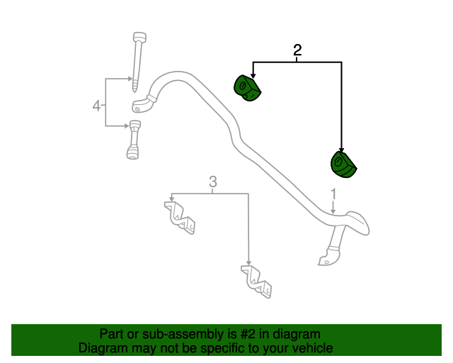 1997-2004 Ford Stabilizer Bar Insulator XL3Z-5493-AA | QuirkParts