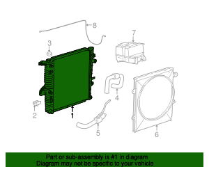 1998-2011 Ford Radiator Assembly 6L5Z-8005-DA | Ford OEM Parts Online