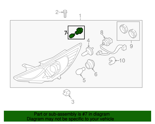 2011-2021 Hyundai Low Beam Bulb 18647-55007-S | OEM Parts Online