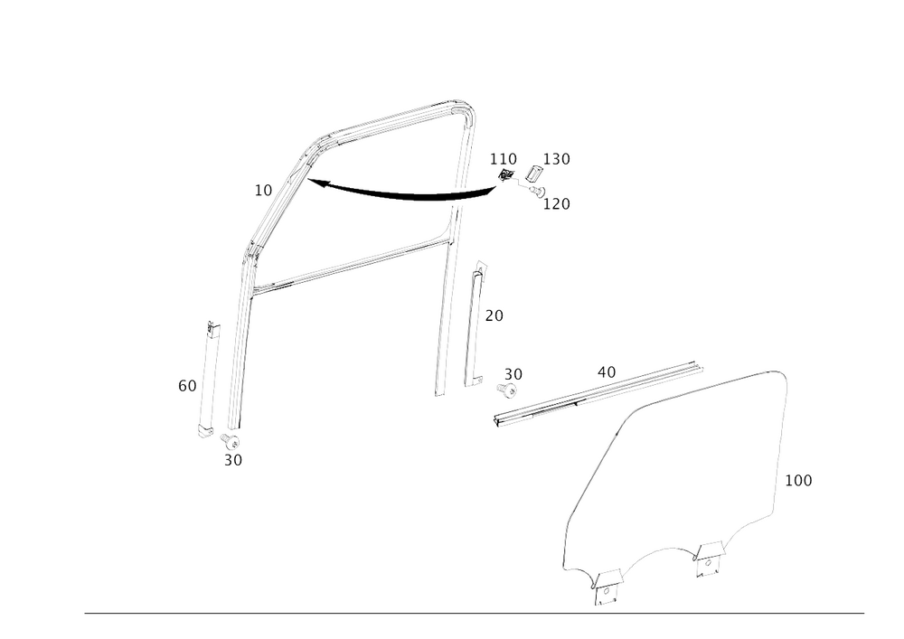 463-725-11-00 - Window Guide Rail 2019-2024 Mercedes-Benz | Mercedes ...