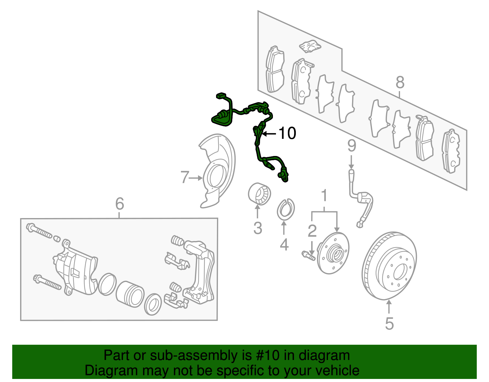 57455-SDA-A11 - Front Speed Sensor 2003-2007 Honda Accord | Honda Parts ...