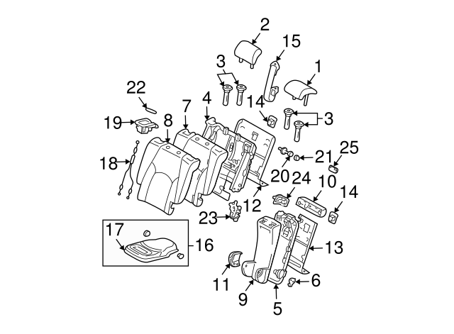 72665-0E010-A0 - Seat Latch Cover 2004-2009 Lexus | AutoNation Parts