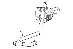 204-490-02-10-64 - Muffler 2013-2015 Mercedes-Benz GLK 250 | Mercedes ...