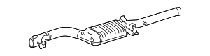 204-490-01-00-80 - Center Muffler 2013-2015 Mercedes-Benz GLK 250 ...