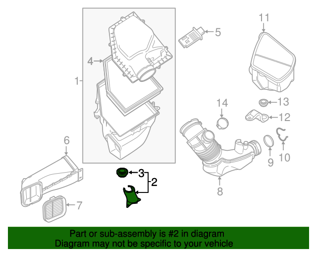 13-71-8-580-430 - Air Cleaner Bracket 2018-2024 BMW | AutoNationParts.com