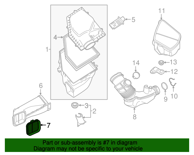 2018-2023 BMW Engine Air Intake Hose Debris Screen 13-71-8-635-091 ...