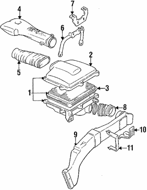 1998 Chevrolet Tracker Air Filter 25175325 | OEM Parts Online