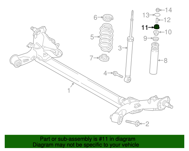 2014-2024 Mitsubishi Upper Mount 4162A193 | Mitsubishi Parts Central